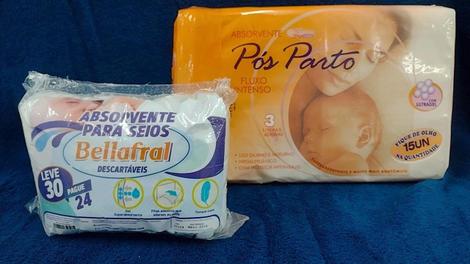 Kit Absorvente Pós Parto 15 Unidades e Absorvente Para Seios ...