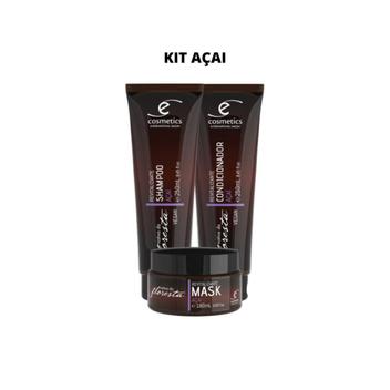 Kit Açai Shampoo, Condicionador E Máscara Vegan Ecosmetics - Kit de ...