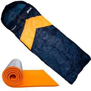 Kit Acampamento Saco de Dormir Canyon Com Capuz Mais Isolante Térmico ...
