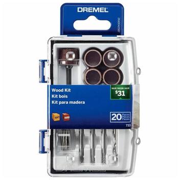 Kit Acessórios Madeira Micro Retifica 20 Peças Dremel 733 - Kit para ...