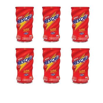 Kit Achocolatado Em Pó Nescau Nestlé 370Gr Lata Com 6 Unidad ...
