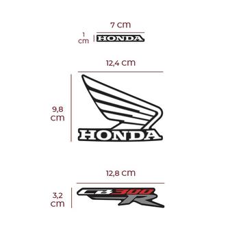 Kit Adesivos Honda Cb 300r 2013 Moto Preta Emblemas - Resitank ...