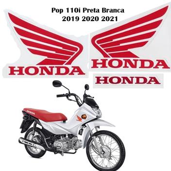 Kit Adesivos Pop 110i 2019 2020 2021 PRETA BRANCA - Jotaesse ...