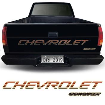 Kit Adesivos Traseiros Silverado Conquest 99 Faixa Chevrolet ...