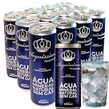 Kit Água Mineral Ph Alto 6,5 Acquissima Lata 350ml - Pack 36 Unidades ...