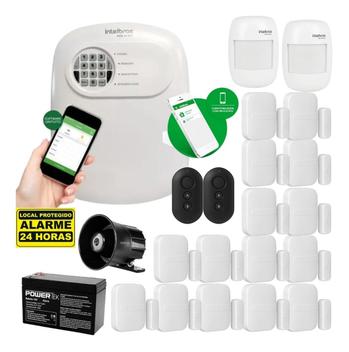 Kit Alarme Híbrido Intelbras ANM 24 NET Controle via App, 15 Sensores ...