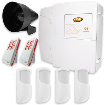 Kit Alarme Sem Fio C4 Com Pet 10Kg Monitoramento 4 Setores Segurança ...