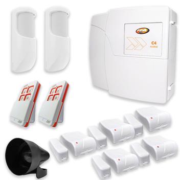 Kit Alarme Sem Fio C4 Com Pet 10Kg Segurança 4 Setores Monitoramento ...