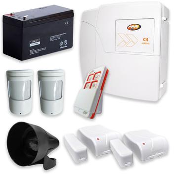 Kit Alarme Sem Fio C4 Segurança Monitoramento Funciona Sem Energia ...