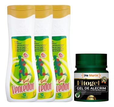 Kit Alívio para Dor Musculas: 3 Gel Vencedor + 1 Gel de Alecrim Fitogel ...