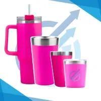 Kit Aluminio - 4 Copos Termicos Rosa - Genérico - Conjunto de ...