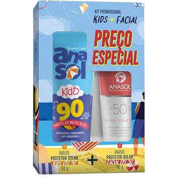 Kit Anasol Kids (Protetor FPS 90 100g + Protetor Facial FPS 50 60g ...