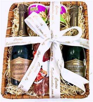 Kit Aperitivo Leopoldina Malte - Abig Cestas Sofisticadas - Salgadinhos e Aperitivos - Magazine ...