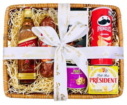 Kit Aperitivo Red Label - Abig Cestas Sofisticadas - Salgadinhos e Aperitivos - Magazine Luiza