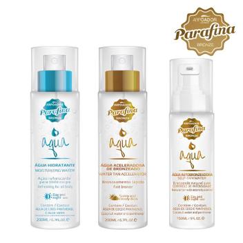 Kit AQUA Autobronzeadora + Aceleradora + Água Hidratante - Parafina ...