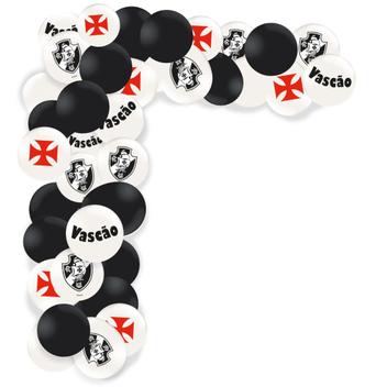 Kit Arco Fácil Balões Vasco da Gama com Fita - 48 unid - Festcolor ...