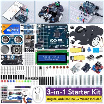 Kit Arduino SunFounder Ultimate 3 em 1 - IoT, Carro Inteligente e Básico - com Tutoriais Online ...