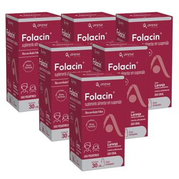 Kit Arese Folacin Gotas Sabor Laranja Com 6 Caixas De 30ml Cada - ARESE ...