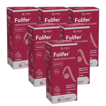 Kit Arese Folifer Com 6 Caixas De 30 Comprimidos Revestidos Cada ...