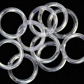 Kit Argolas 4cm de Plástico Transparente Para Artesanato Com 50 ...