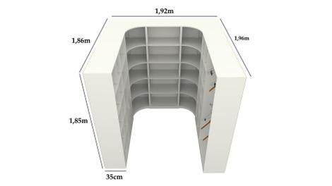 Kit Armário Closet Modulado M27 (colmeia, loja, Expositor, sapateira ...