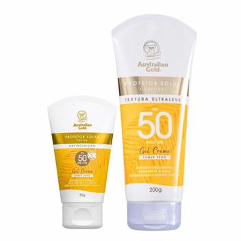 Kit Australian Gold Protetor Solar Facial + Corporal Fps50 - Cuidados ...