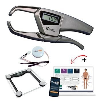 KIT AVALIAÇÃO FISICA CIENTÍFICO DIGITAL DGI ( 7 Funções ) COM BALANÇA ...