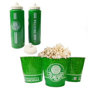 Kit Balde Para Pipoca Verde 2,5l + Squeeze Garrafa Térmica Bico Pressão ...