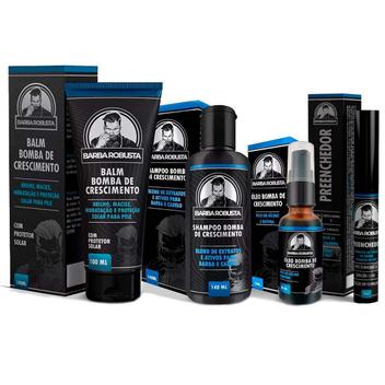 Kit Balm Óleo Shampoo Preenchedor Para Barba Robusta - Acessórios para ...