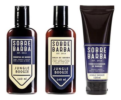 Kit Balm Shampoo Condicionador - Jungle Boogie - Sobrebarba - Sobre Barba - Condicionador para ...