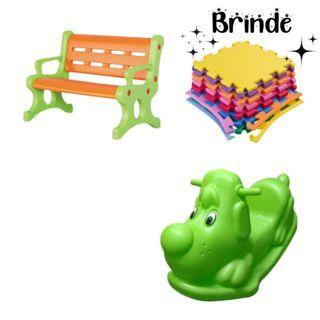 Kit Banco Plástico com Gangorra Cachorro e 4 Tatames 50x50 - Valentina ...