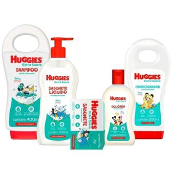 Kit Banho Bebê Huggies Disney Baby Extra Suave Com 5 Itens - Produtos ...
