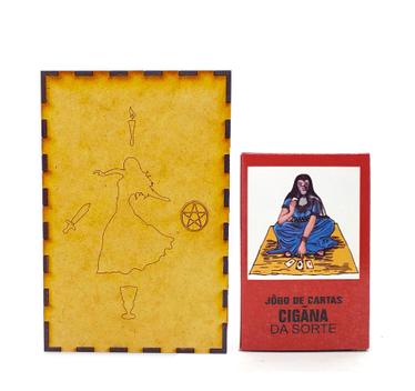Kit Baralho Tarô Cigana da Sorte e Porta Tarô Caixa Madeira - Flash ...
