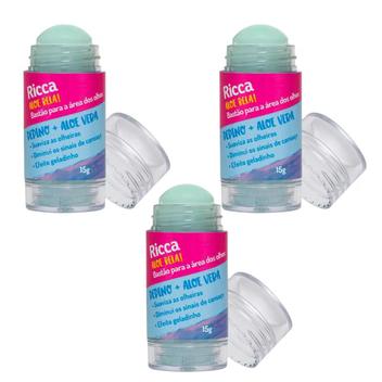 Kit Bastão Para Area Dos Olhos Ricca Anti Olheiras 3unid - Tratamento ...