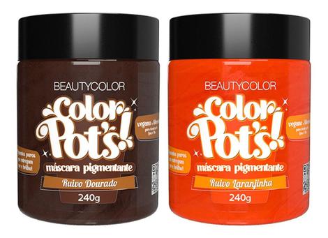 Kit Beautycolor Color Pots Ruivo Dourado + Laranjinha 240g - Tinta de ...