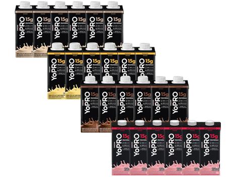 Kit Bebida Láctea UHT YoPRO 15g de Proteínas - 250ml 24 Unidades 4 ...