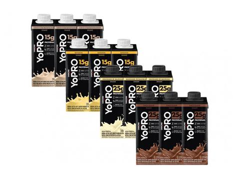 Kit Bebida Láctea UHT YoPRO - 4 Sabores 12 Unidades - Bebida Láctea ...