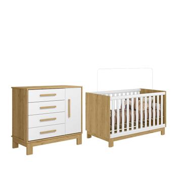 Kit Berço Mini Cama com Cômoda Sapateira 1 Porta 4 Gavetas Encantado ...