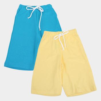 Kit Bermuda Infantil Candy Kids Color 2 Peças Menino - Bermuda Infantil ...