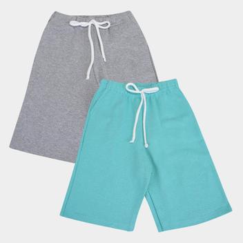Kit Bermuda Infantil Candy Kids Color 2 Peças Menino - Bermuda Infantil ...