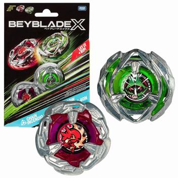 Kit Beyblade X Chain Incendio 5-60HT e Arrow Wizard 4-60N - Hasbro ...