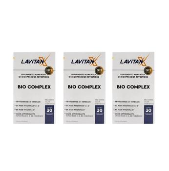 Kit Bio Complex Lavitan Com 3 Unidades De 30 Comprimidos Revestidos ...