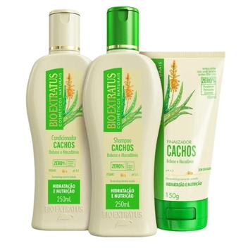 Kit Bio Extratus Cachos Shampoo Cond 250Ml Final. 150G - Ativador de ...