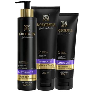 Kit Bio Extratus Spécialiste Matizante Shampoo 300ml + Máscara Violeta ...