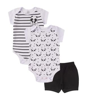 Kit Body Infantil Curto 3 Peças Kappes Branco - Body para Bebês ...