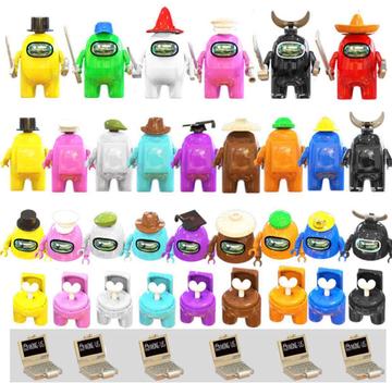 Kit Bonecos Blocos De Montar Coleção Completa 12 Among Of Us - Mega ...