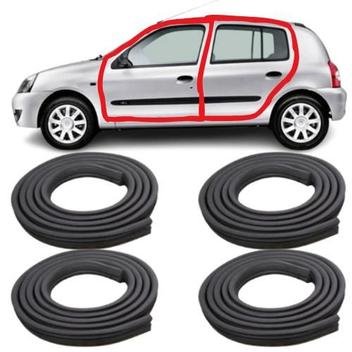 Kit Borracha de Porta Renault Clio 199 À 2016 Modelo Original - TA NA MÃO - Tapete para Carro ...