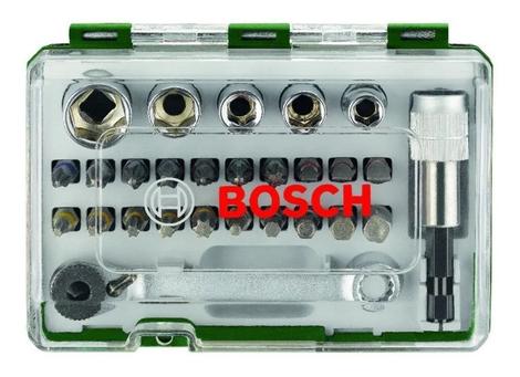 Kit Bosch Bits Soquete Chave Catraca 27 Peças - Original 2607017160 ...