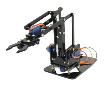 Kit Braço Robótico Acrílico Arduino Servos Parafusos - Ybx - Robô ...