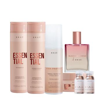 Kit Braé High Protect Essential Blooming Rose e Ampola (6 produtos ...